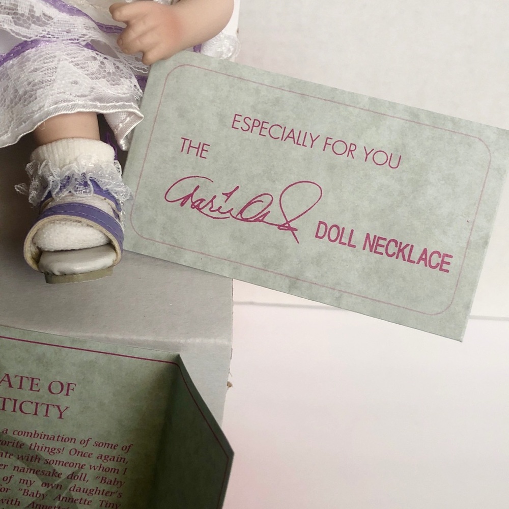 Marie Osmond Baby Annette Tiny Tot Doll Mib Coa - Gem